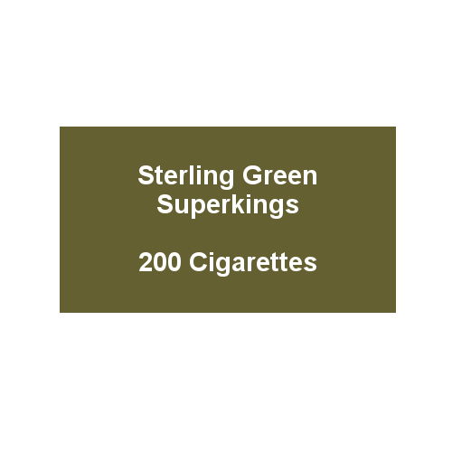 Sterling Green Superkings - 10 Packs of 20 Cigarettes (200)