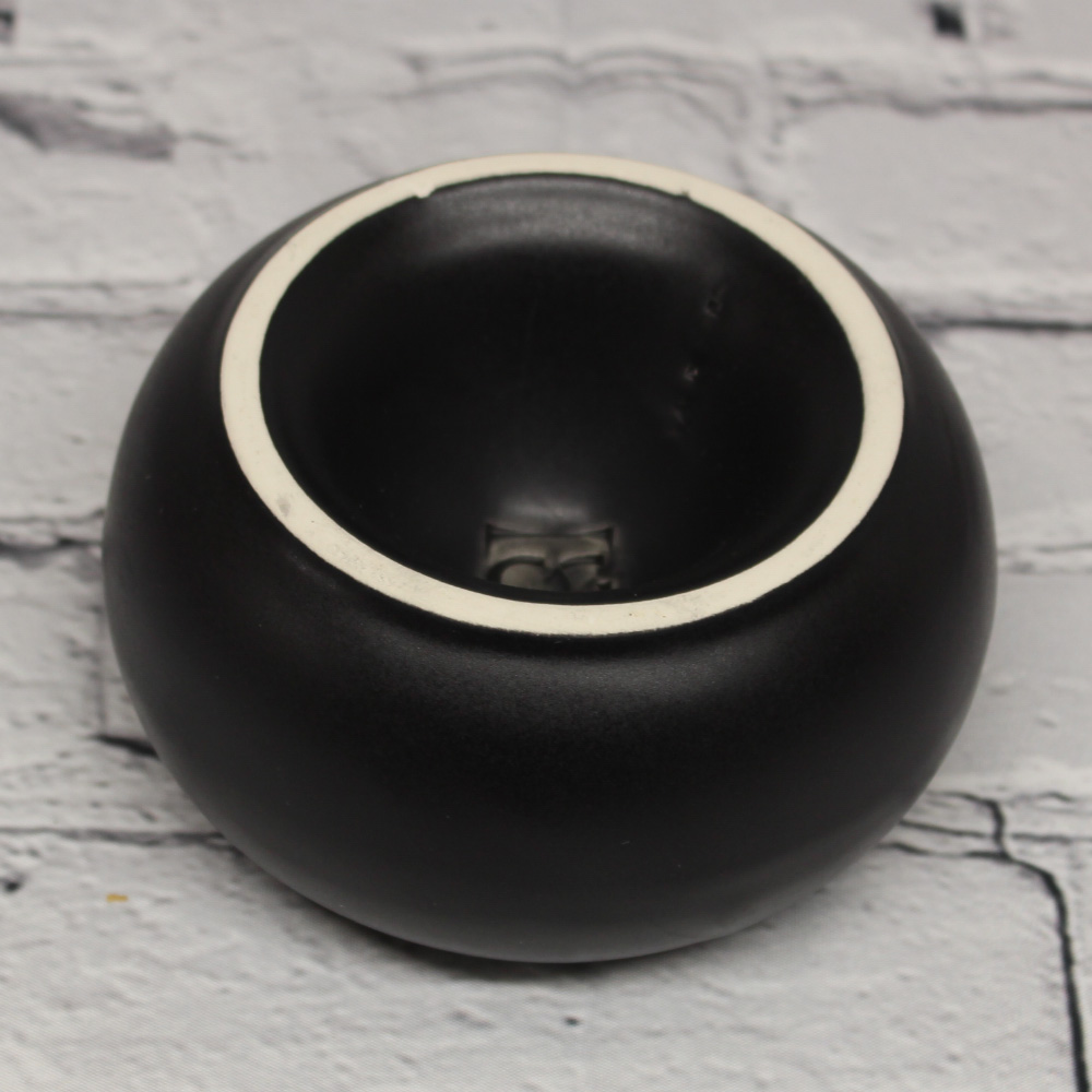 Small Ceramic Cigar Ashtray - Handmade By Val Pottery - Black