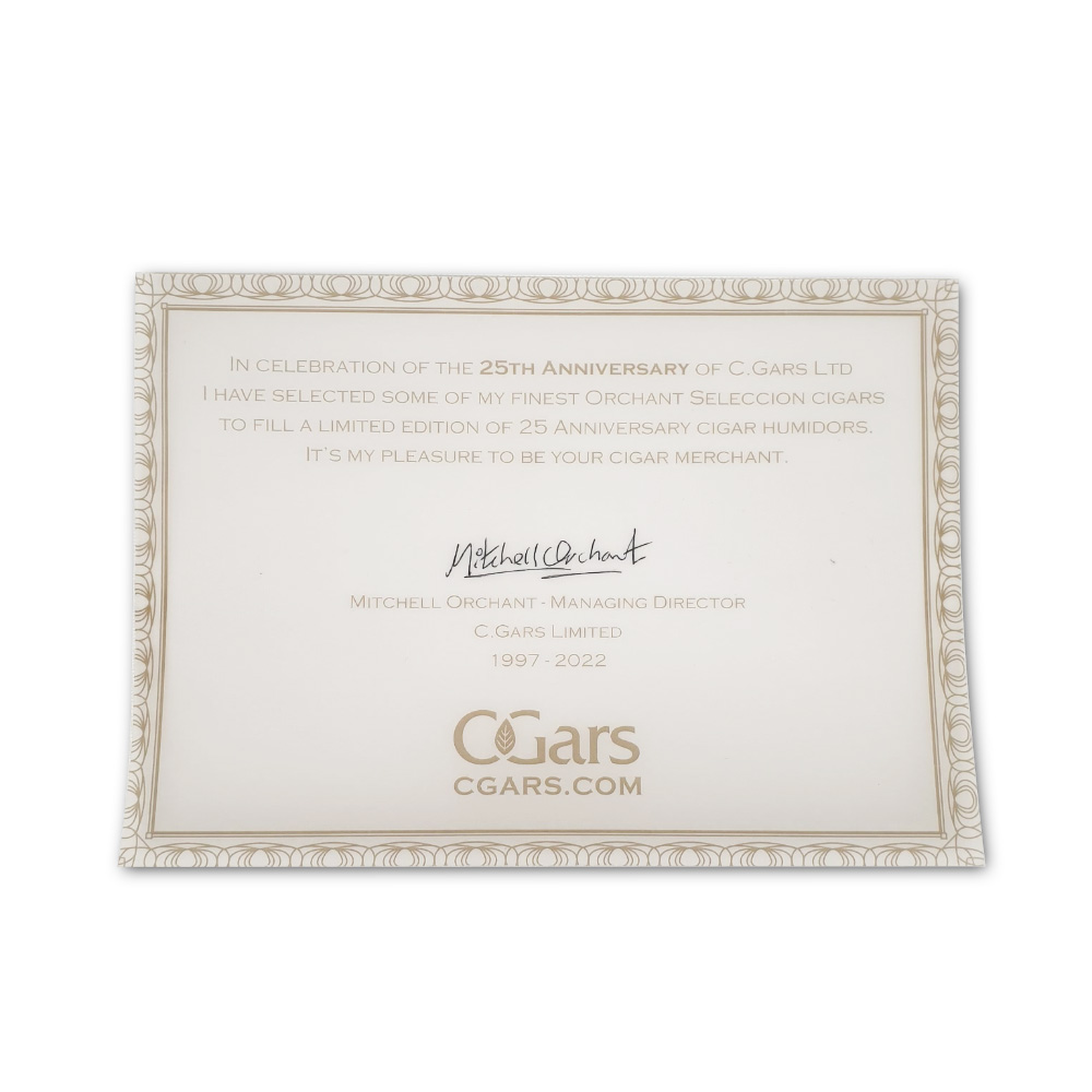 Villa Spa - C.Gars Ltd 25th Anniversary Seleccion Orchant Humidor - 200 ...