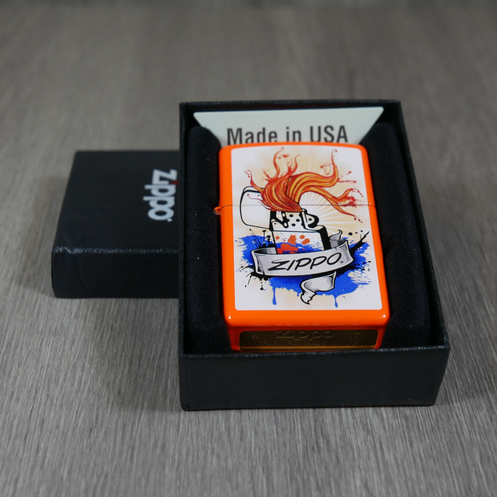 Zippo - Neon Orange Splash - Windproof Lighter
