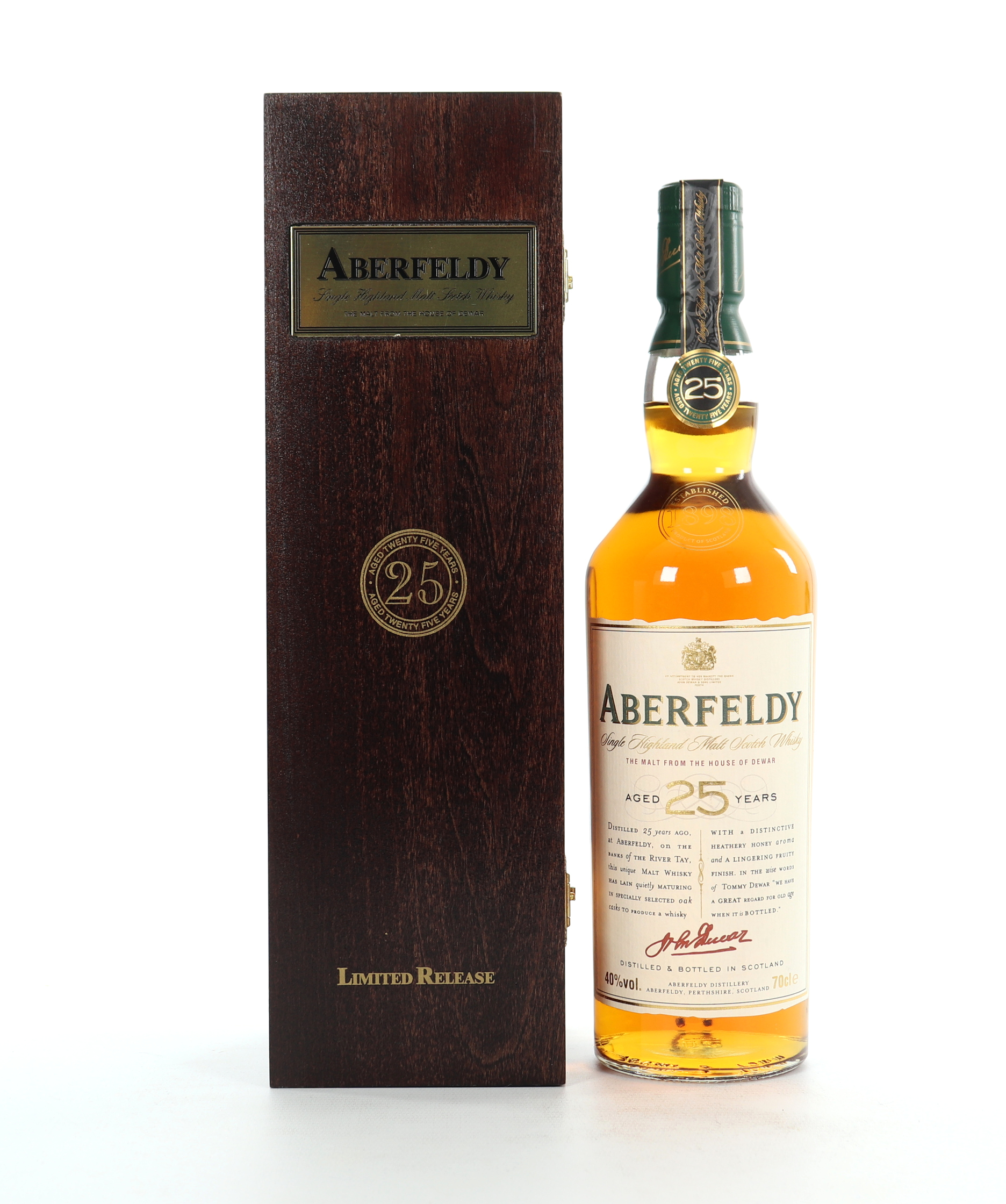 Aberfeldy 25 Year Old Single Malt Scotch Whisky - 70cl 40%