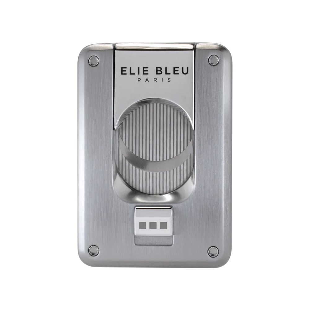 Elie Bleu Brushed Metal Cigar Cutter