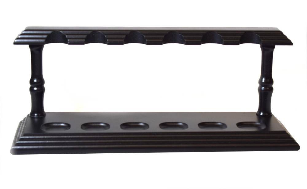 Chacom Wooden 6 Pipe Stand - Matte Black