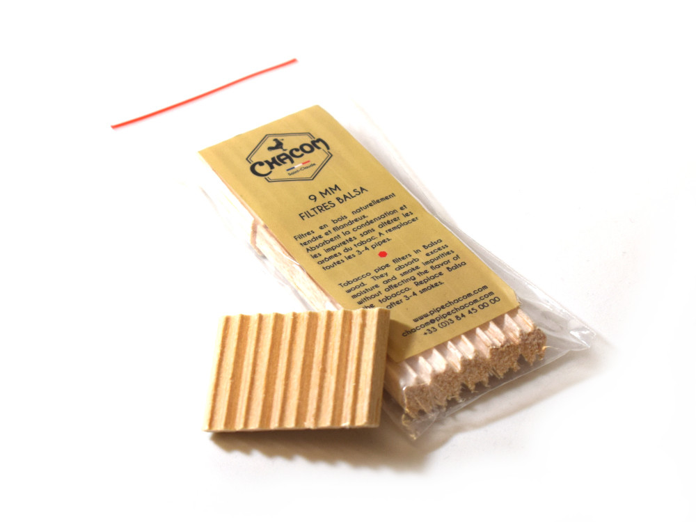 Chacom Balsa Pipe Filters 9mm - Pack of 15