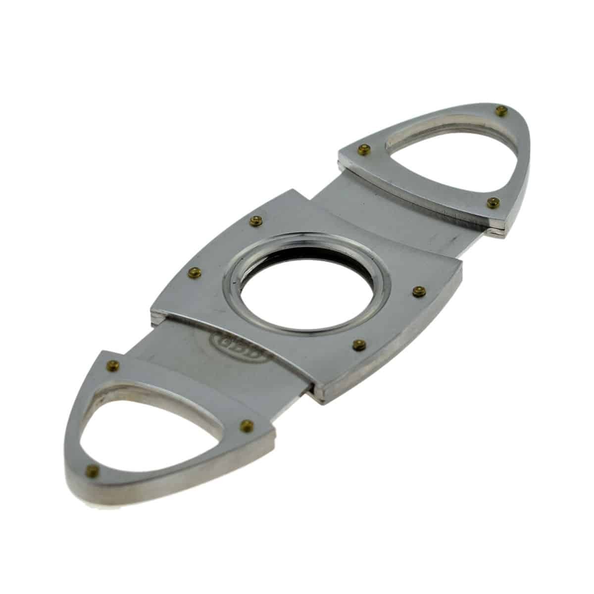 Double Blade 2-Finger Cigar Cutter - Metal With Rivets