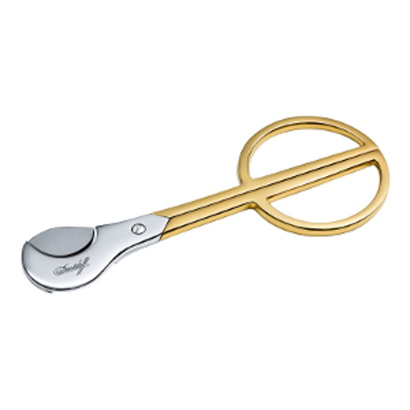 Davidoff Cigar Scissors Stainless Steel - Gold Plated