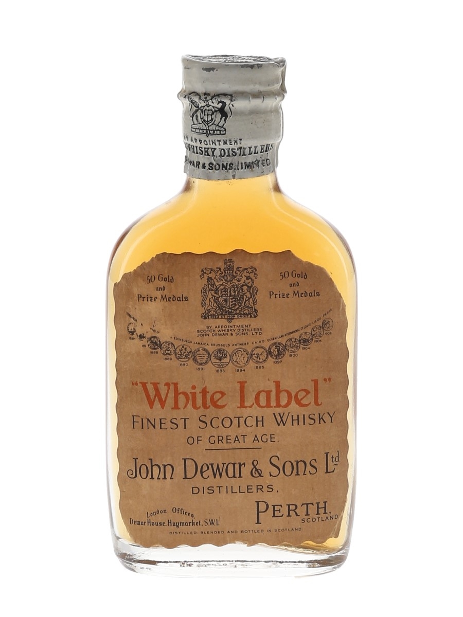 Dewars White Label Spring Cap Bottled 1940 Miniature - 40% 5cl