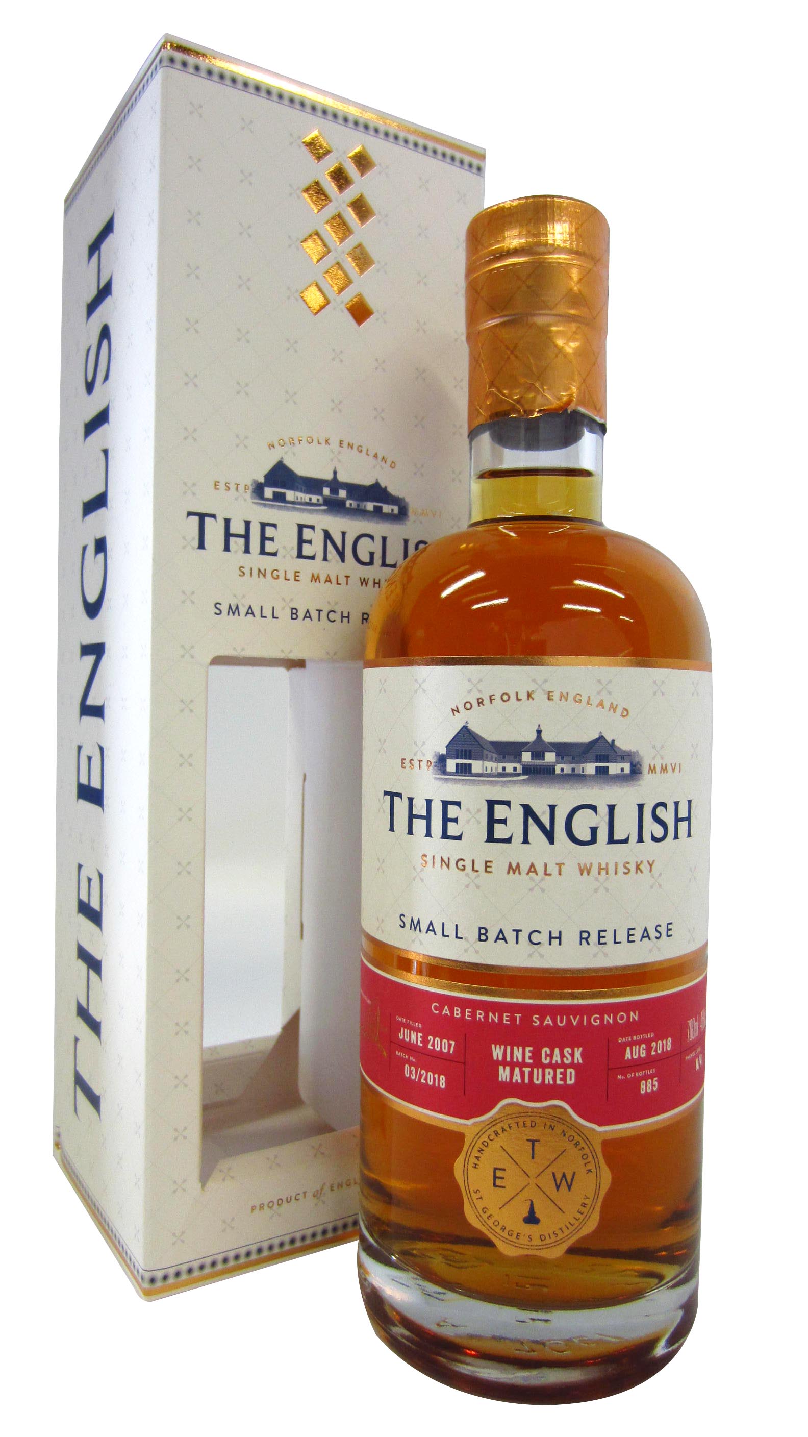 English Whisky Company 11 Year Old Cabernet Sauvignon Cask Whisky- 70cl 46%