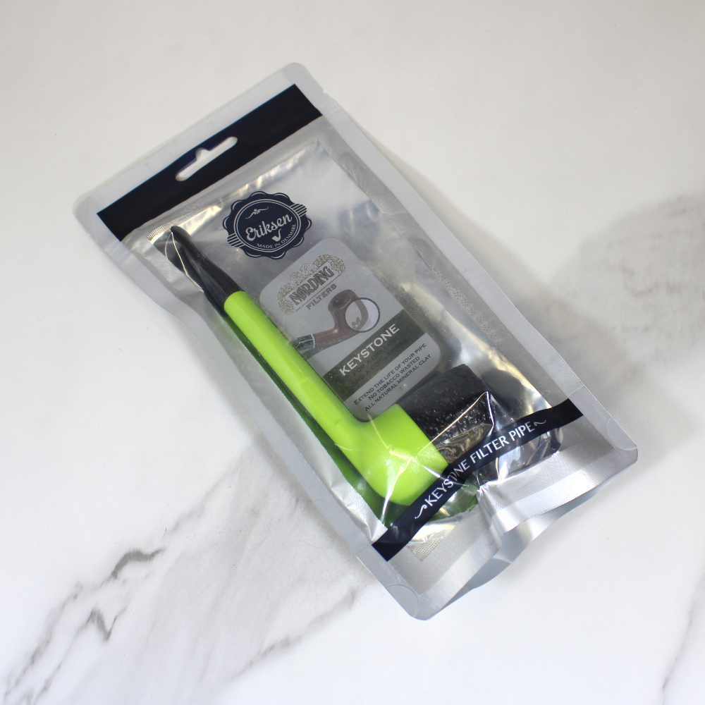 Erik Nording Eriksen Keystone Pipe with Keystone Filters - Green