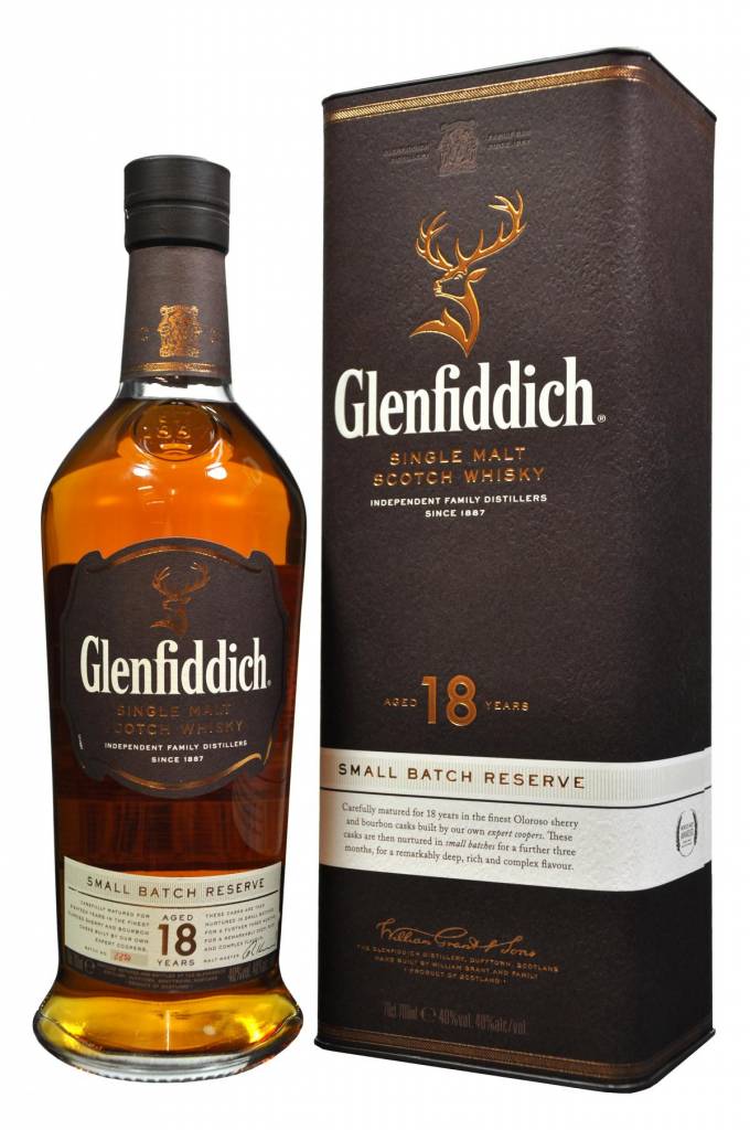 Glenfiddich 18 Year Old Small Batch Reserve Single Malt Scotch Whisky ...