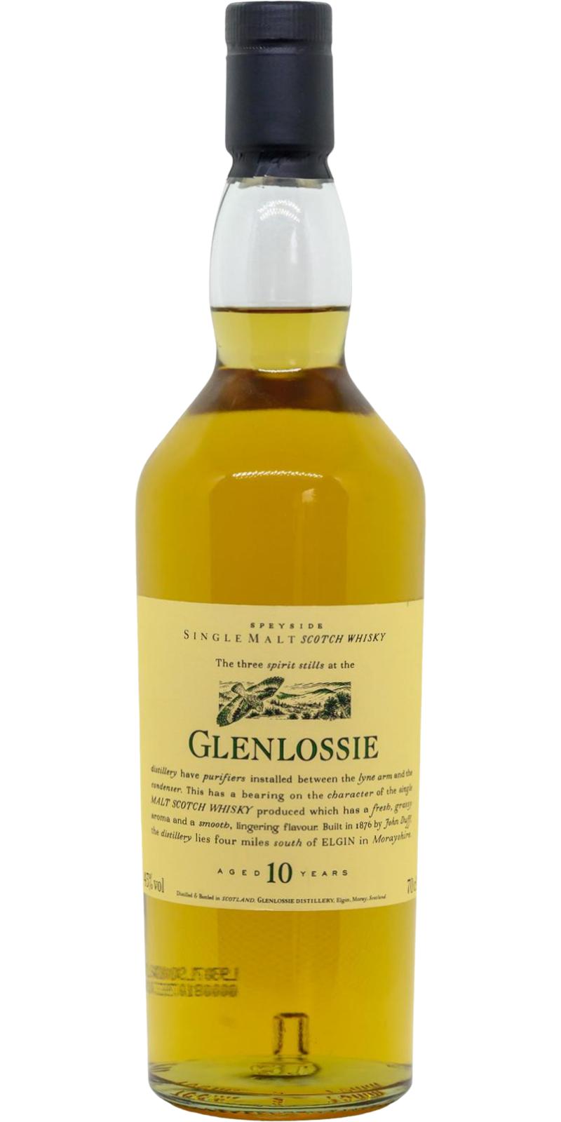 Glenlossie 10 Year Old Single Malt Scotch Whisky - 70cl 43%