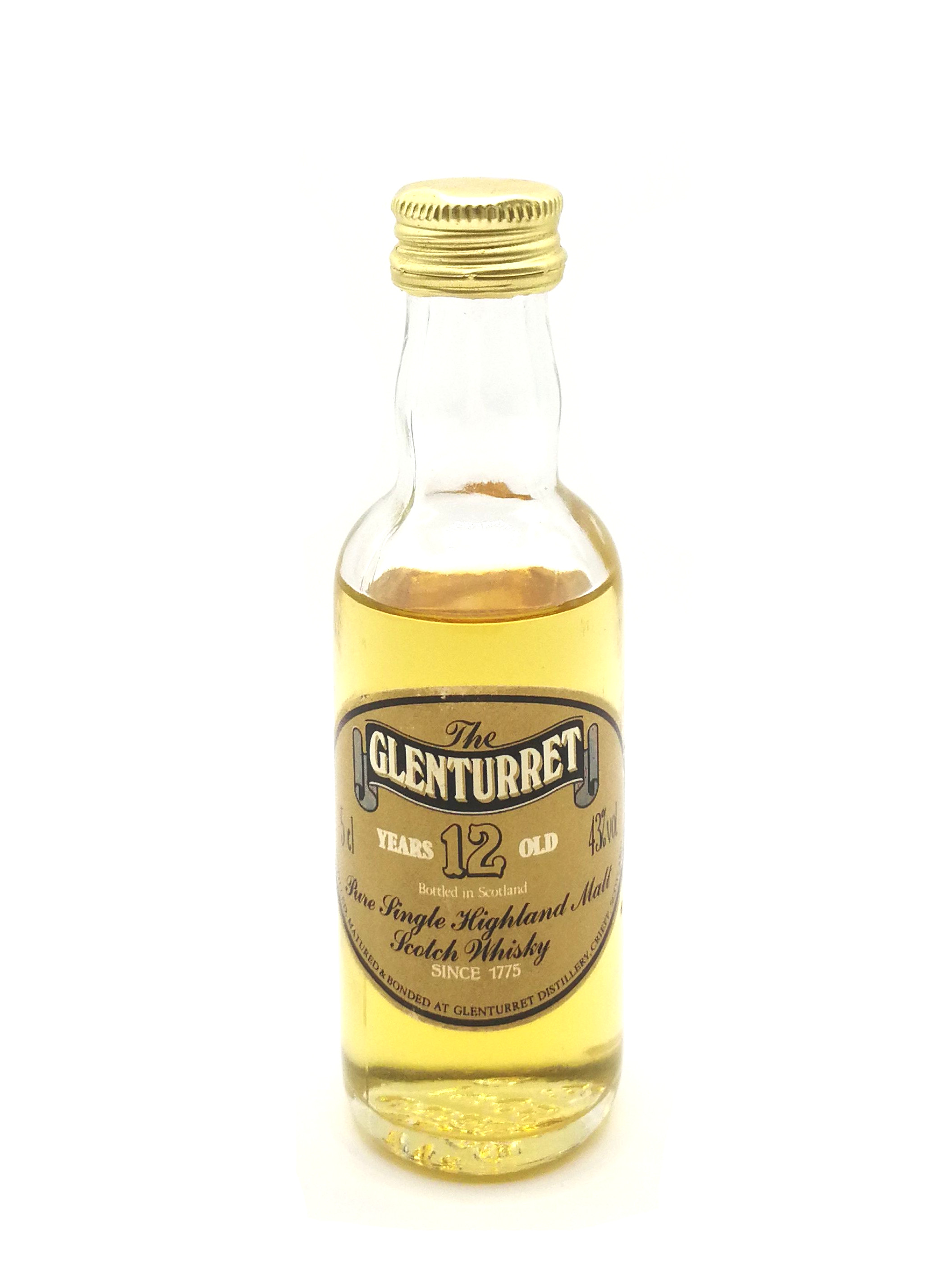 Glenturret 12 Year Old Single Malt Scotch Whisky Miniature - 5cl 43%