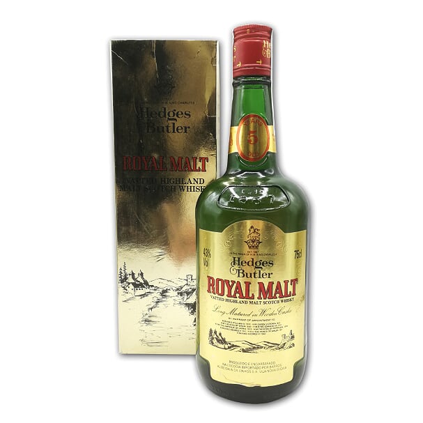 Hedges & Butler 5 Year Old Royal Malt 1980s Whisky - 70cl