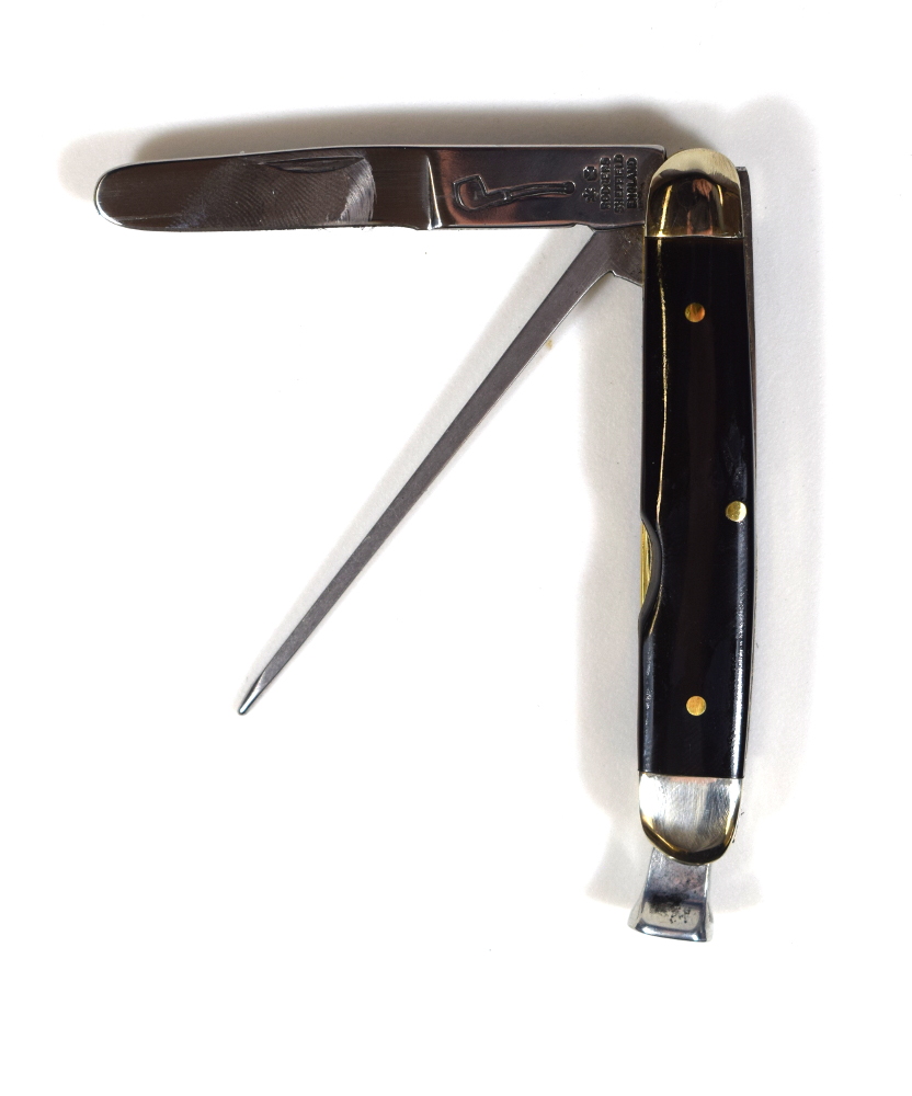 Rodgers Sheffield Luxury Pipe Knife - Buffalo Inlay