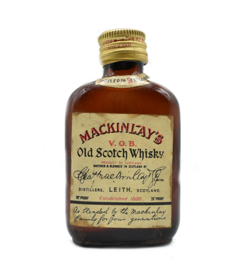 Mackinlays VOB Bottled 1950s/60s Old Scotch Whisky Miniature - 70 Proof