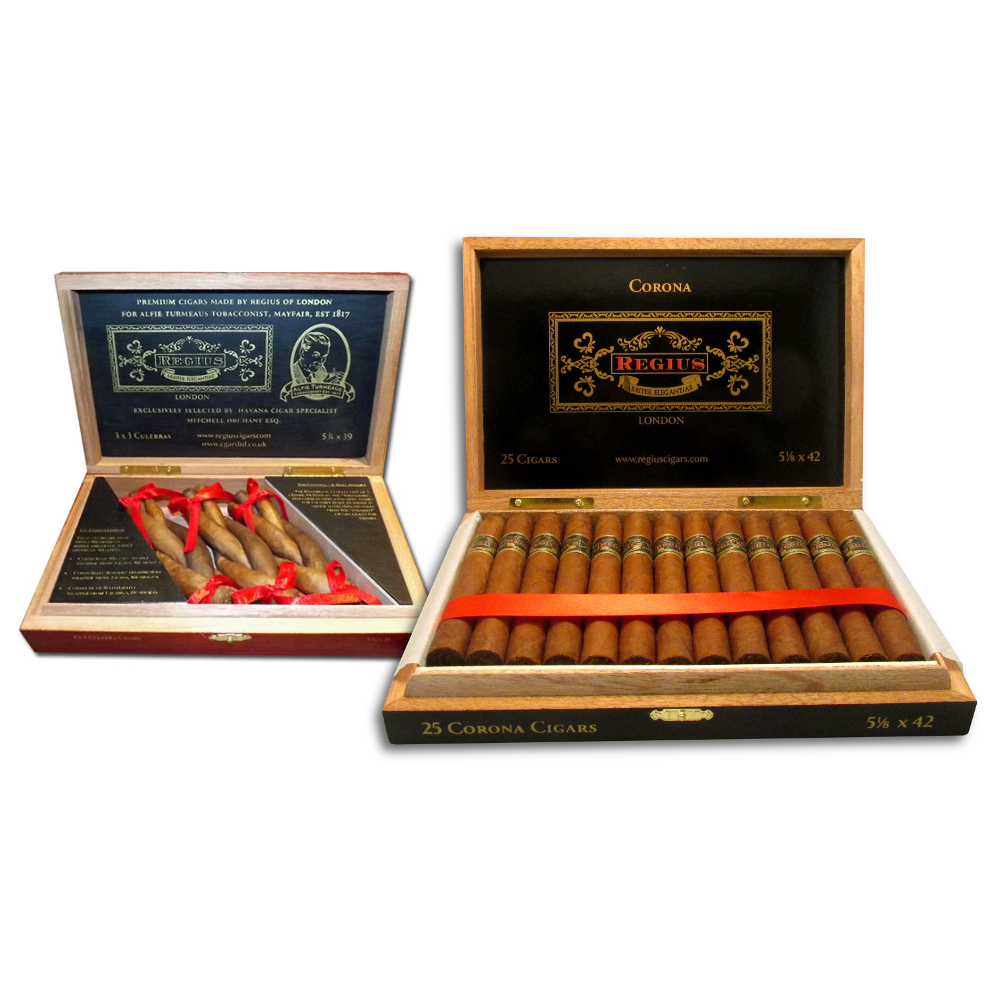 Regius Corona and Culebra Combo - Box of 25 Cigars and a Box of 9 Cigars