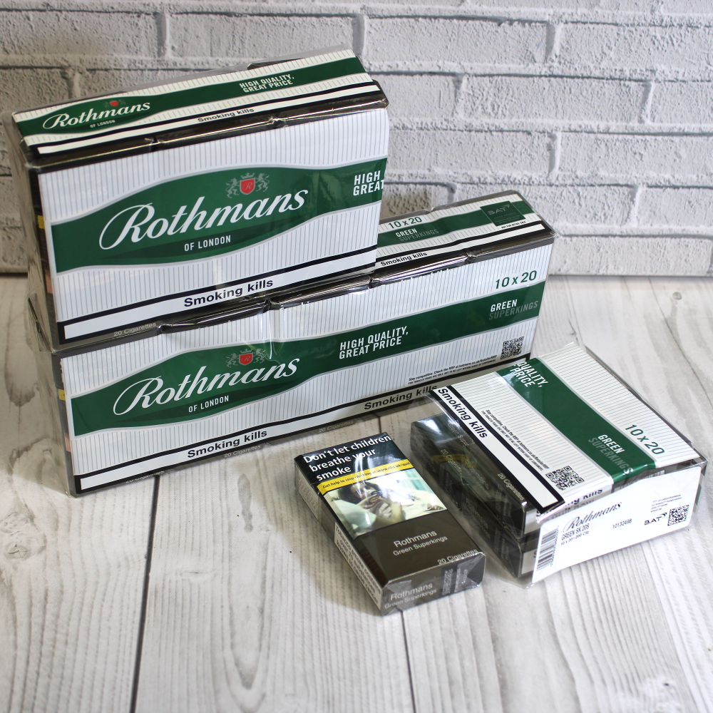 Rothmans Green Superkings - 20 Packs of 20 Cigarettes (400)