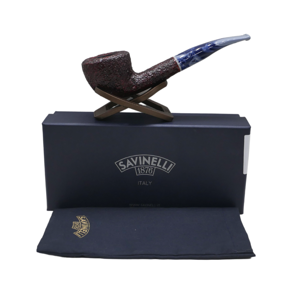 Savinelli Oceano Burgundy 316 Rustic Bent 9mm Filter Pipe (SAV1851)