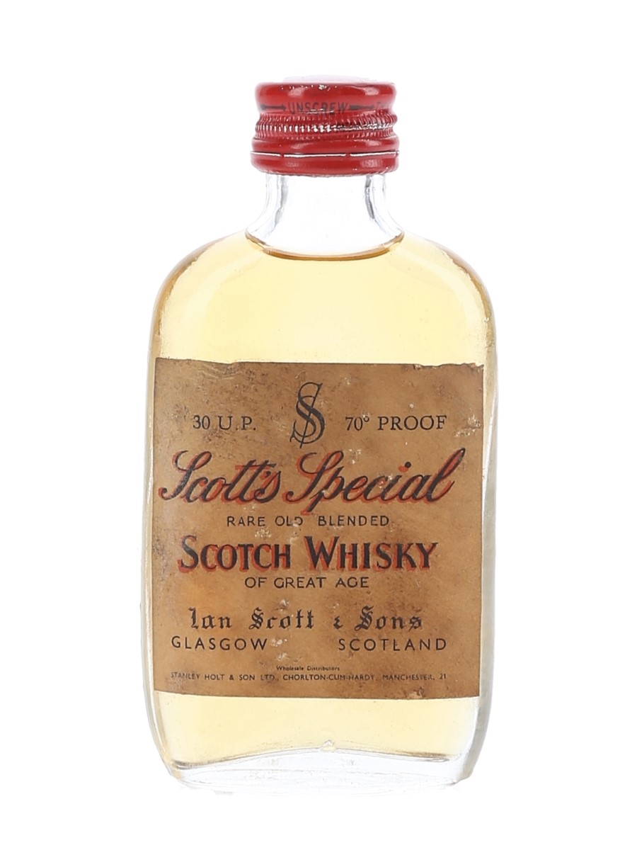 Scotts Special Bottled 1960s Whisky Miniature - 5cl 70 Proof
