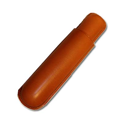 Piramides Cigar Case - Single Tan