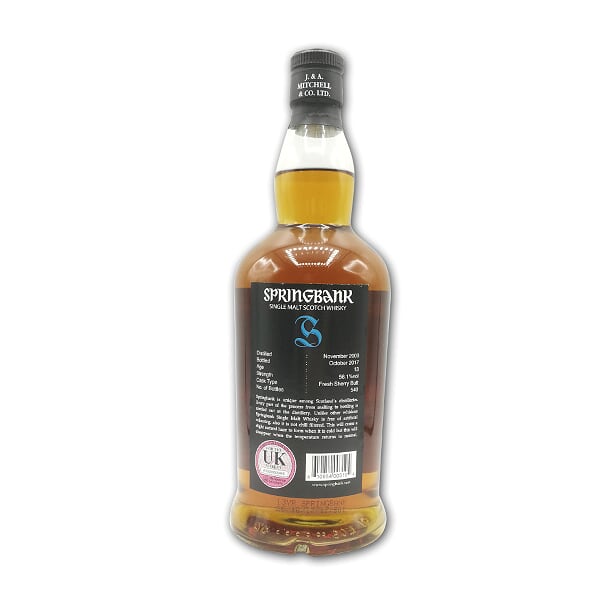 Springbank 13 Year Old Single Cask 2017 Single Malt Scotch Whisky ...