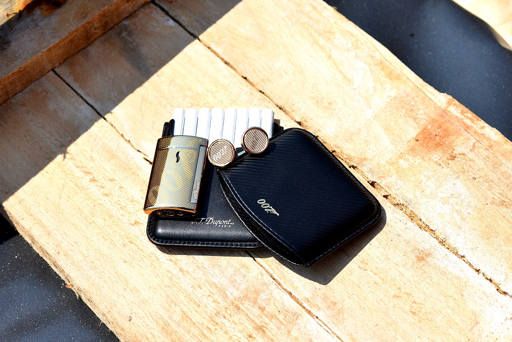 ST Dupont Limited Edition - James Bond - Black Leather Cigarette Case