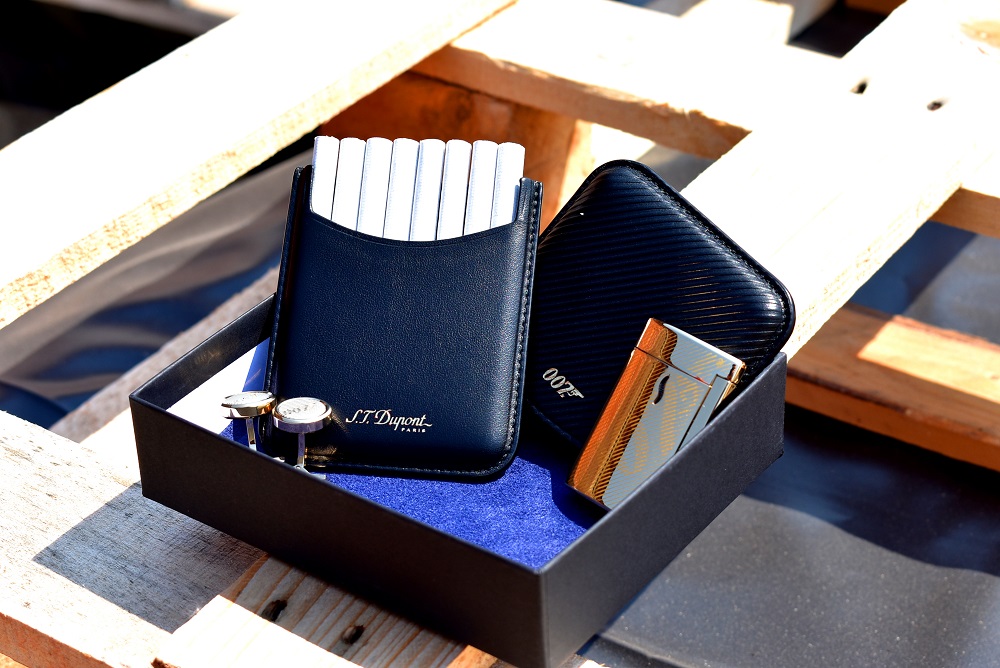 ST Dupont Limited Edition - James Bond - Black Leather Cigarette Case