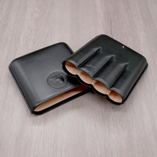 Dunhill Bulldog Cigar Case Robusto - Black - Fits 4 Cigars