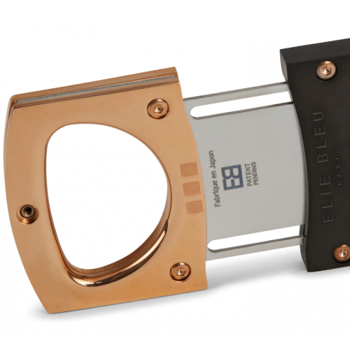 Elie Bleu Double Blade Cigar Cutter - Satin Two-Tone