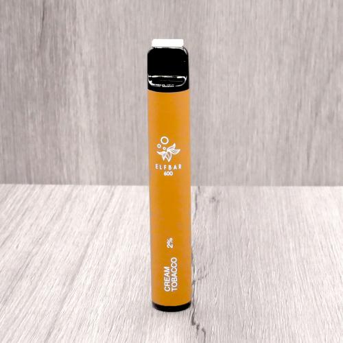 Elf Bar 600 Disposable Vape Bar - Cream Tobacco - 10 Pack