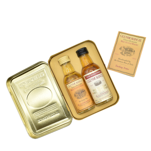 Glenmorangie 10 Year Old & Port Wood 2x5cl Miniatures with Tin