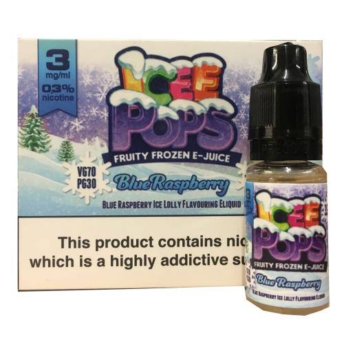 Icee Pops Blue Raspberry Frozen Vape E-Liquid - 3 x 10ml 3mg