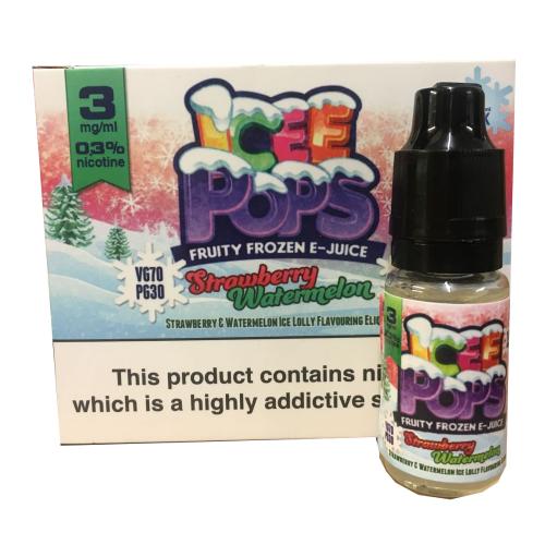 Icee Pops Stawberry Watermelon Frozen Vape E-Liquid - 3 x 10ml 3mg