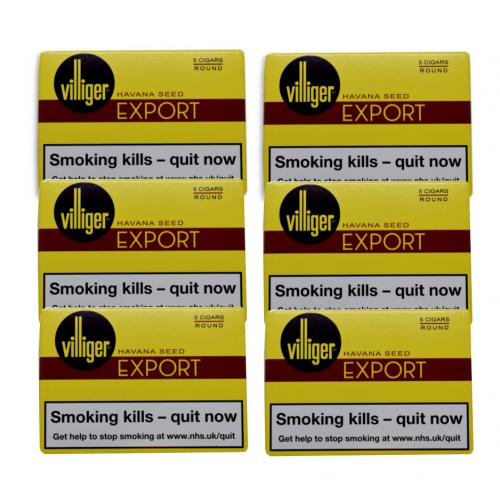 Villiger Export Round Cigar - 6 Packs of 5 (30 cigars)