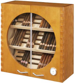 DeArt Lisa Glass Door Humidor Cabinet