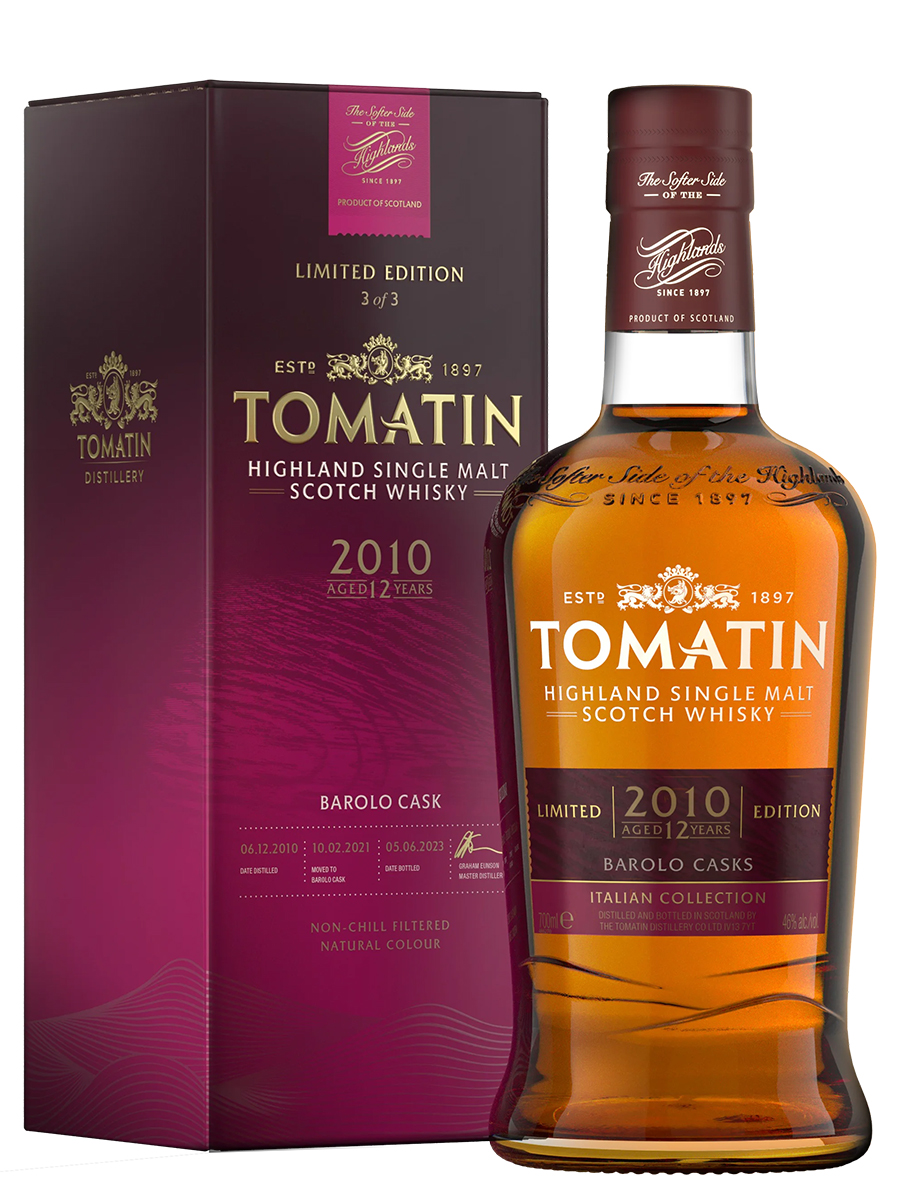 Tomatin Italian Collection 12 Year Old Barolo 2010 - 46% 70cl