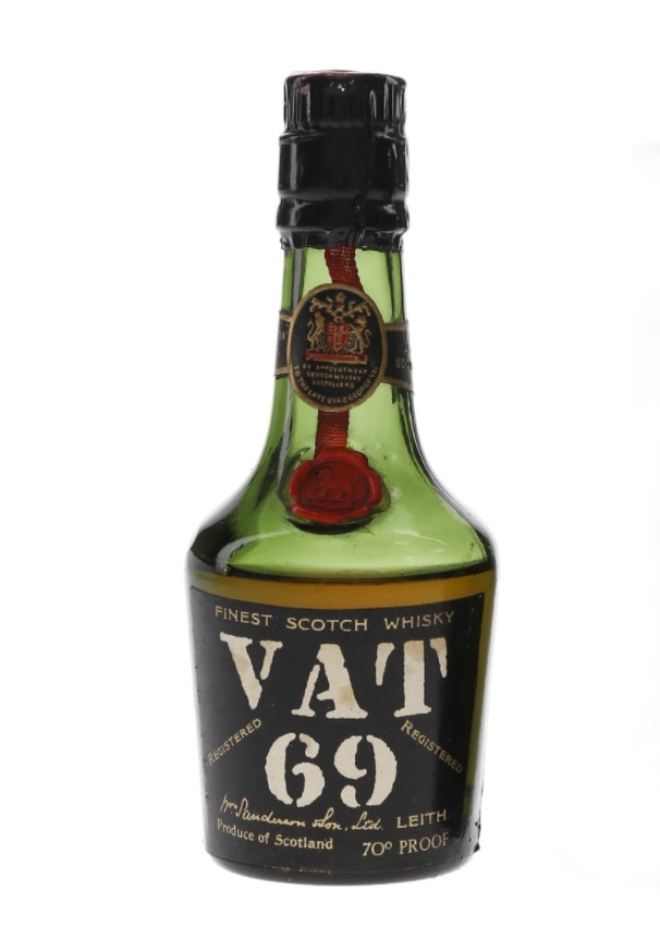 Vat 69 Bottled 1950s/60s Whisky Miniature - 40% 5cl