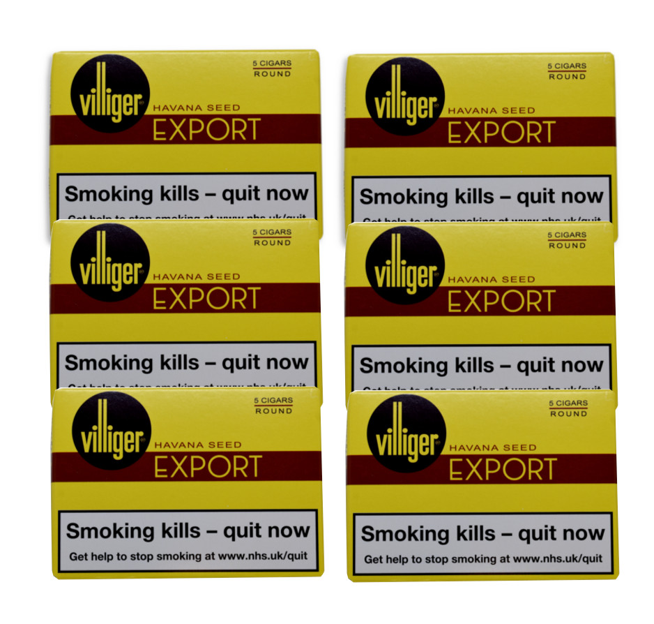 Villiger Export Round Cigar - 6 Packs of 5 (30 cigars)