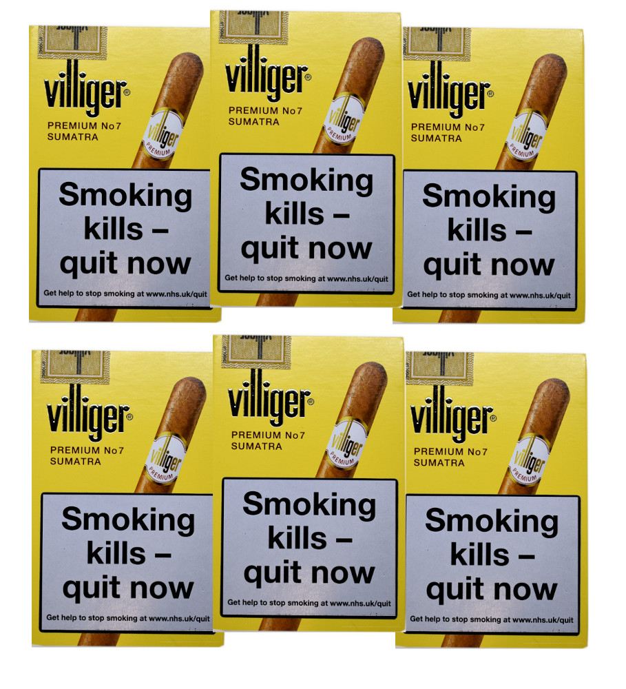 Villiger Premium No. 7 Cigar - 6 Packs of 5 (30 cigars)